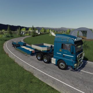 Goldhofer Low Loader ze stałymi rozszerzeniami v1.1 FS19 - FS25 Mody ...