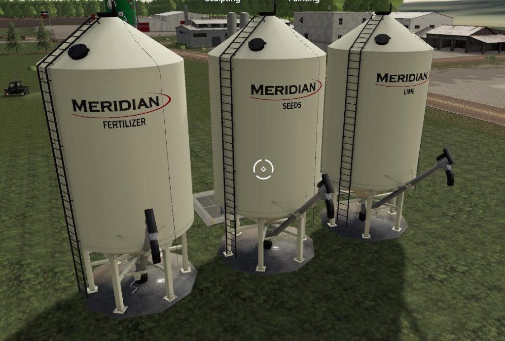 Meridian Seed / Fert / Lime Silos v1.0 FS19 - FS25 Mody | FS22 Mody