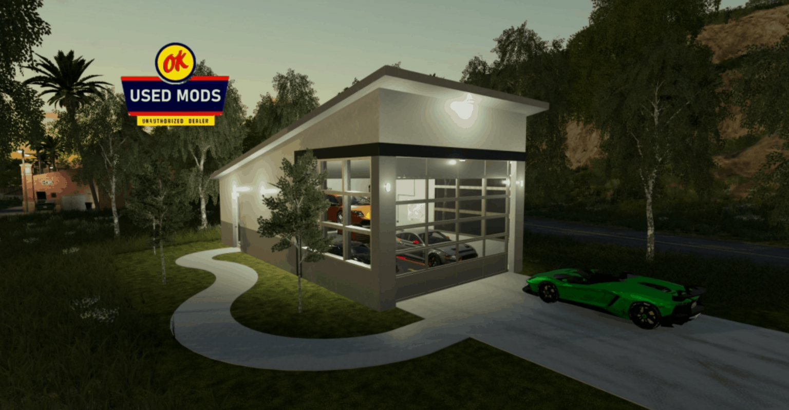 Nowoczesny garaż z funkcją warsztatową FS19 - FS25 Mody | FS22 Mody