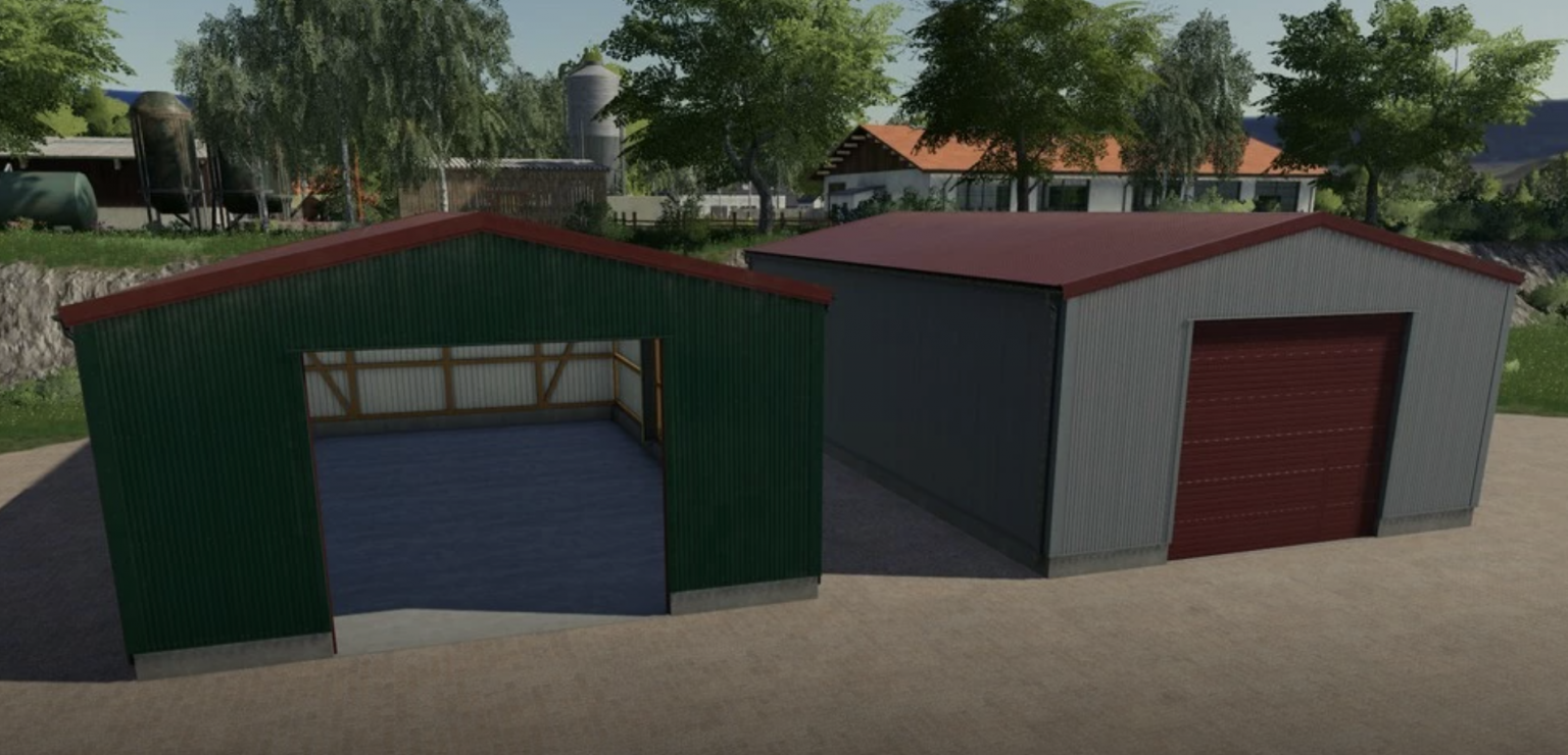 HALA Z BRAMĄ V1.0 FS19 - FS25 Mody | FS22 Mody