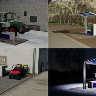 Diesel Stations Pack v1.1 FS19 - FS25 Mody | FS22 Mody