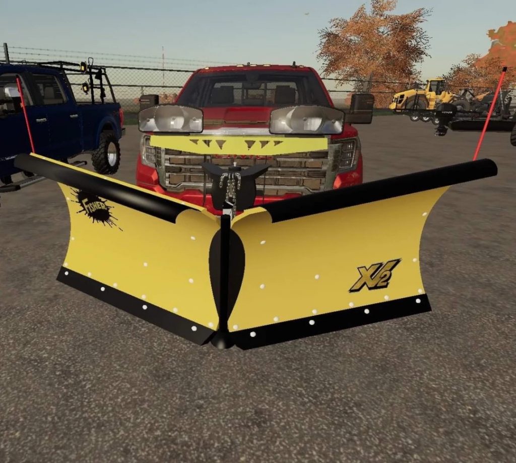 Pług Fisher V v1.0 FS19 - FS25 Mody | FS22 Mody