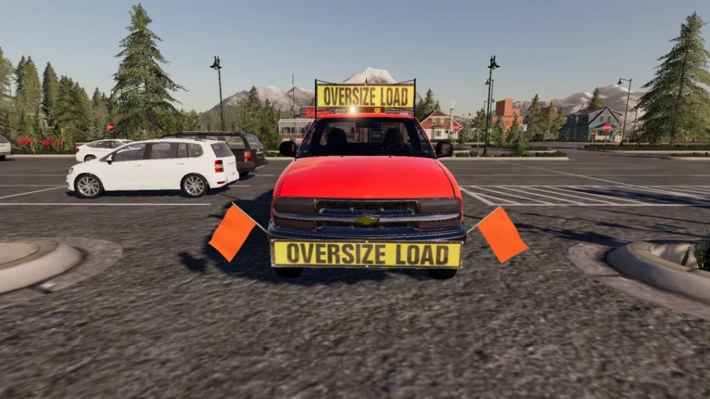 Chevy S10 Oversize Load/Pilot Car v1.0 FS19 - FS25 Mody | FS22 Mody