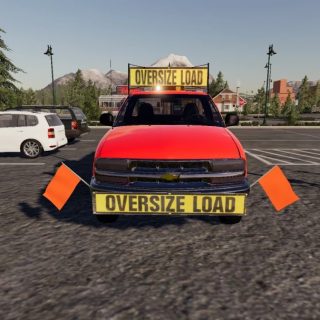 Chevy S10 Oversize Load/Pilot Car v1.0 FS19 - FS25 Mody | FS22 Mody