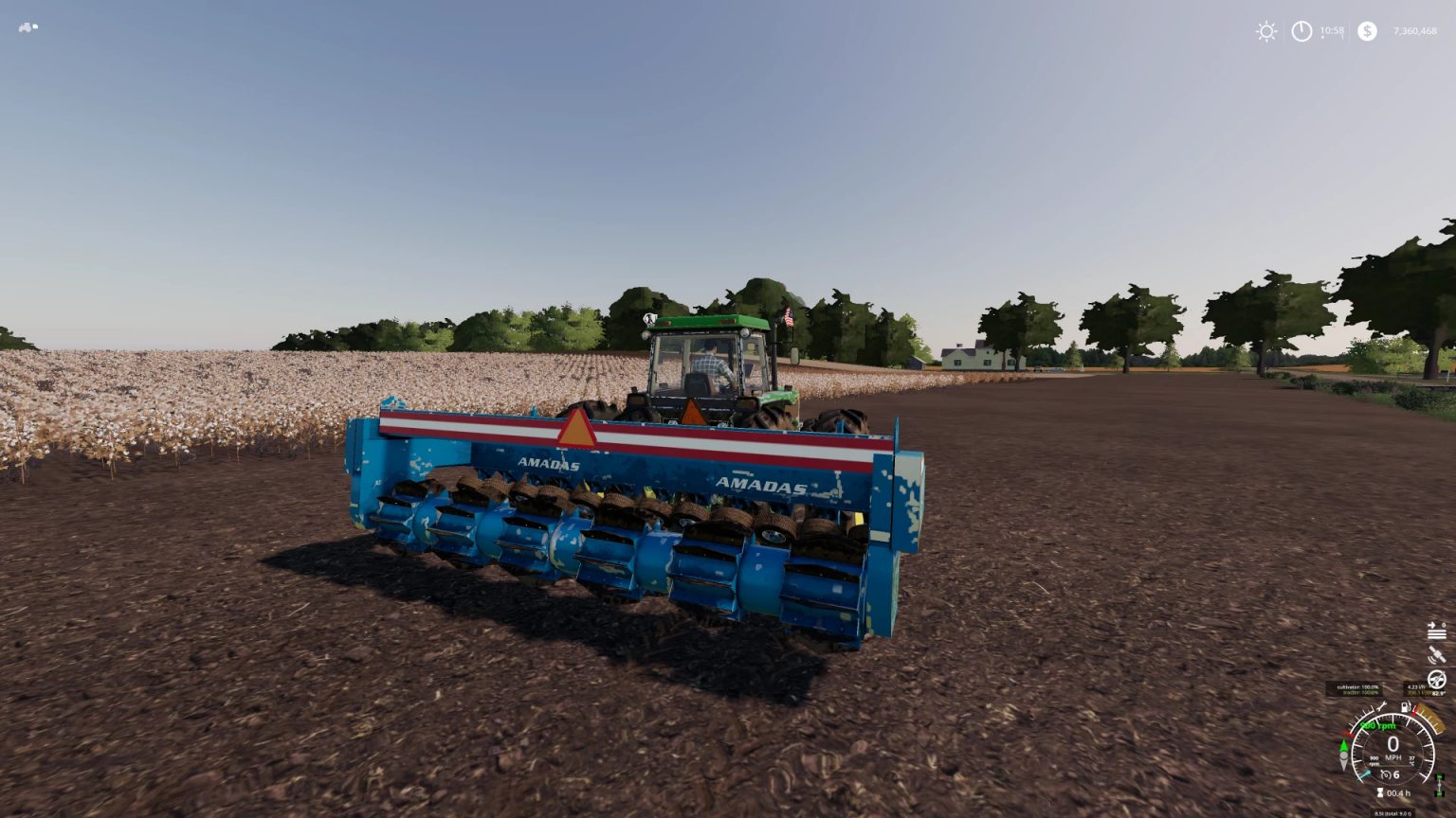 Ściągacz do łodyg bawełnianych Amadas v1.0 FS19 - FS25 Mody | FS22 Mody