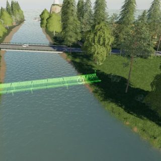Placeable Log Bridge v1.0 FS19 - FS25 Mody | FS22 Mody