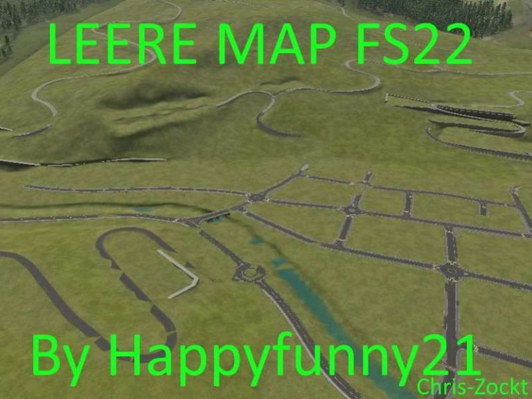 FS22 Pusta mapa wraz z system drogowy v1.0 - FS25 Mody | FS22 Mody