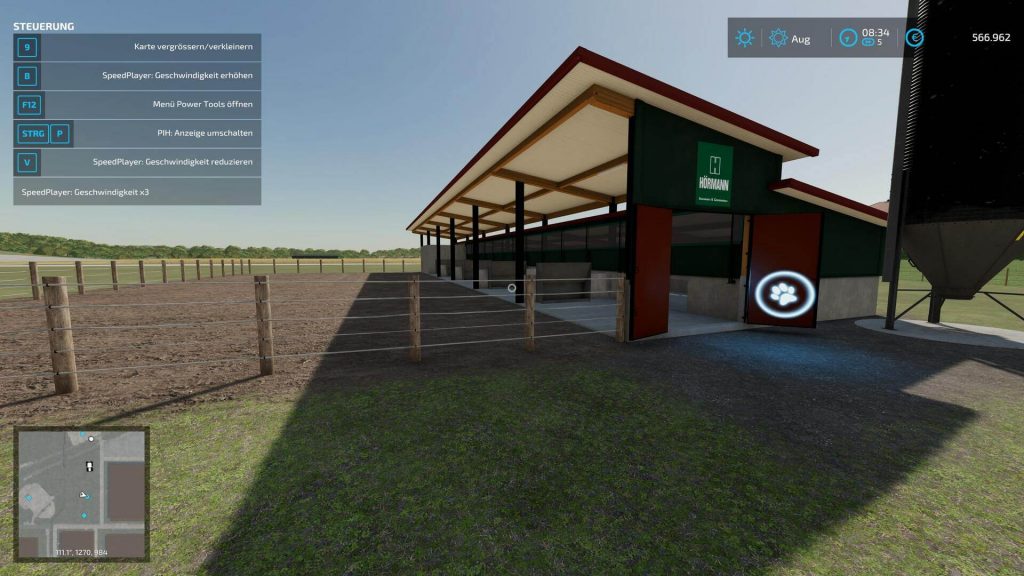 FS22 Pig Barn 300 promień 500 V1.0.0.0 - FS25 Mody | FS22 Mody
