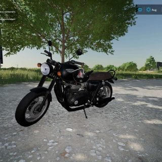 FS22 Klasyczny motocykl Triumph Bonneville T120 czarny v1.0.0.0 - FS25 ...