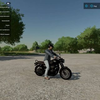 FS22 Klasyczny motocykl Triumph Bonneville T120 czarny v1.0.0.0 - FS25 ...
