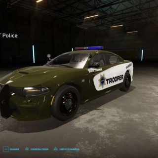 FS22 Dodge Charger SRT Hellcat Police Cruiser v1.0 - FS25 Mody | FS22 Mody