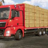 FS22 MAN TGX 26.640 Bela słomy v1.0.0.0 - FS25 Mody | FS22 Mody